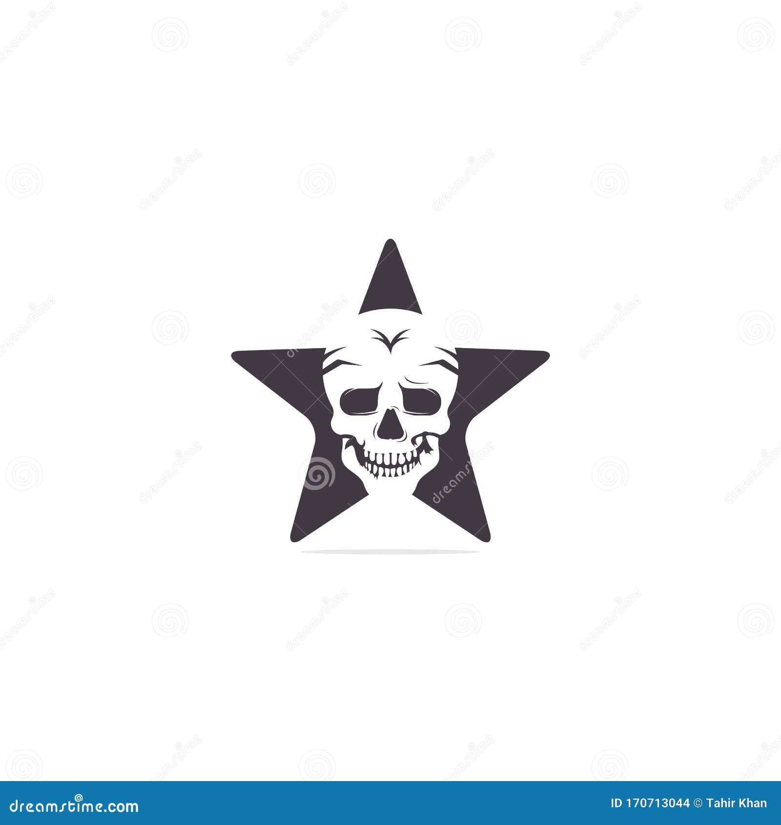 Star Skull Logo Design Template. Stock Illustration - Illustration of ...