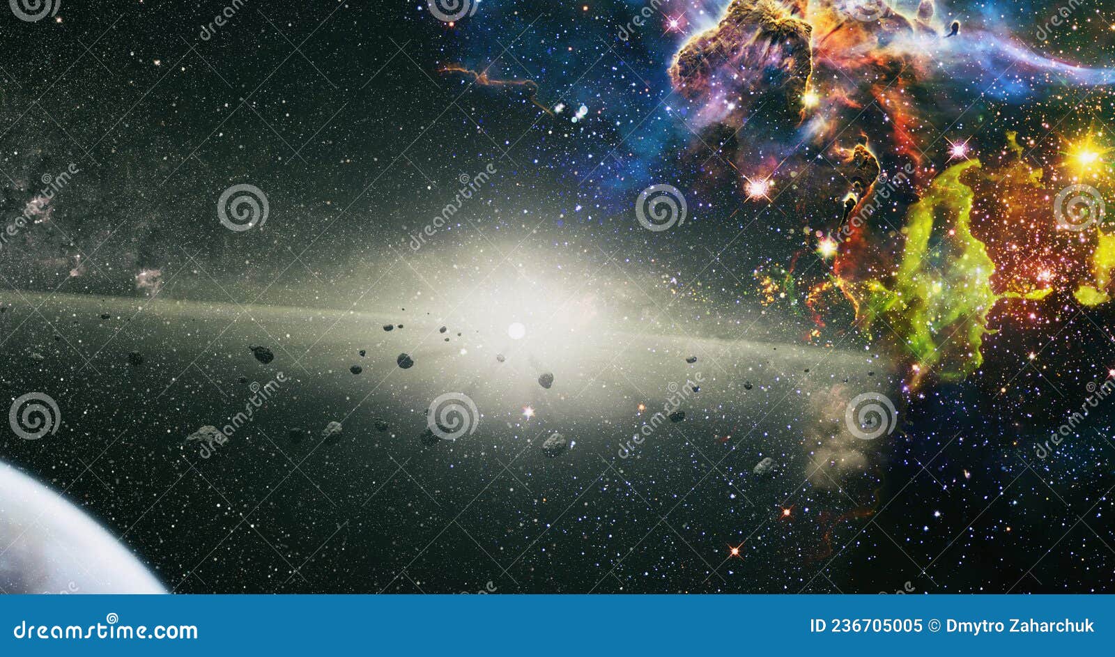 Star in the Space. Collage on Space, Science and Education Items Stock ...