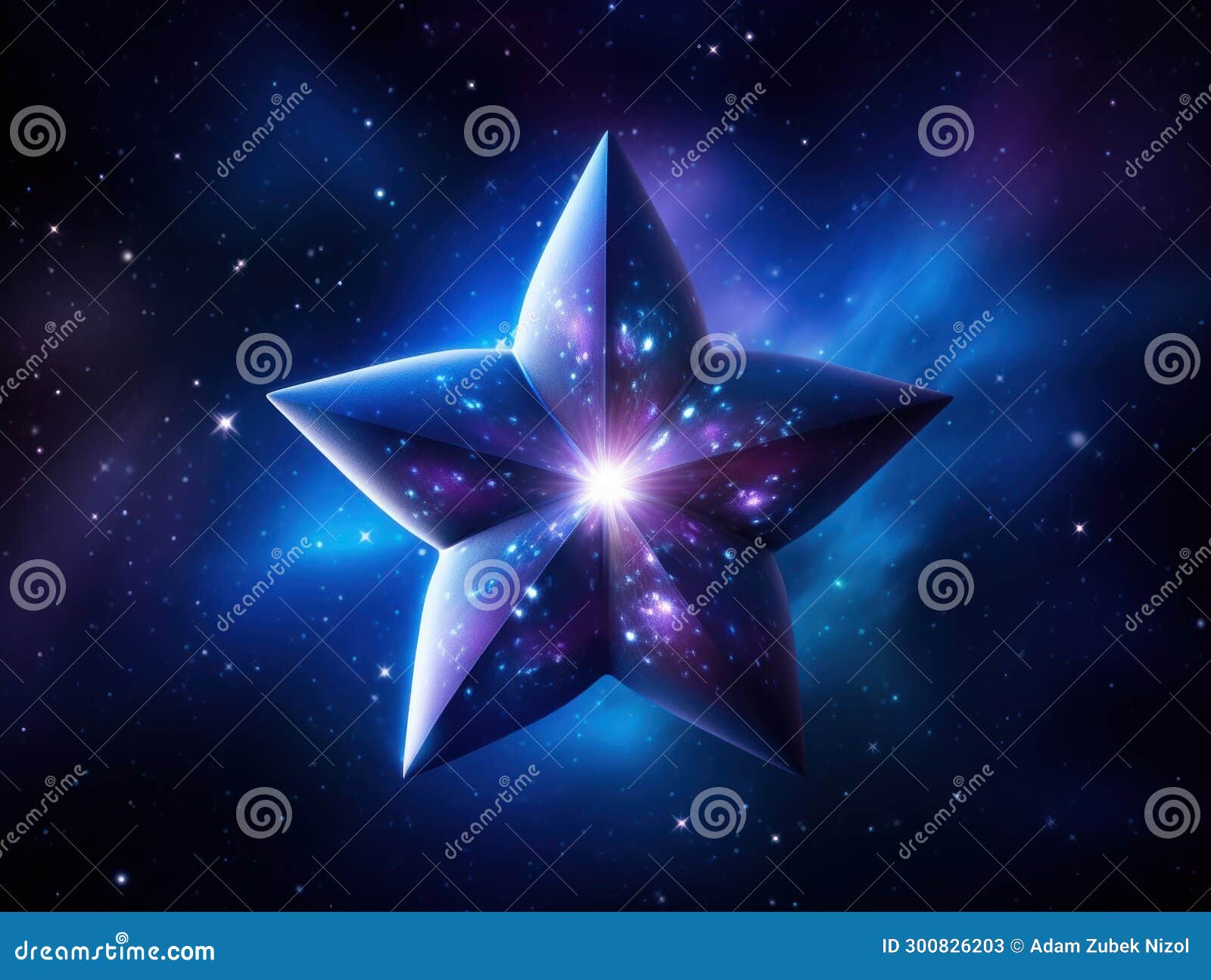 A star in space with stars stock illustration. Illustration of cosmic ...