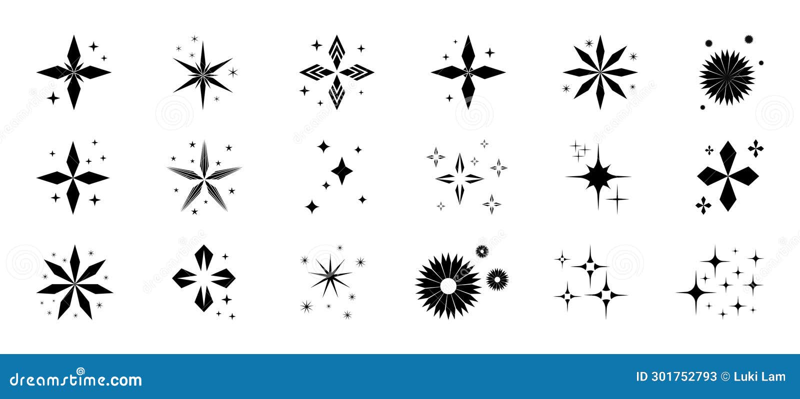 Star Sparkle Design. Vector Elements for Cute Ads, Children ...