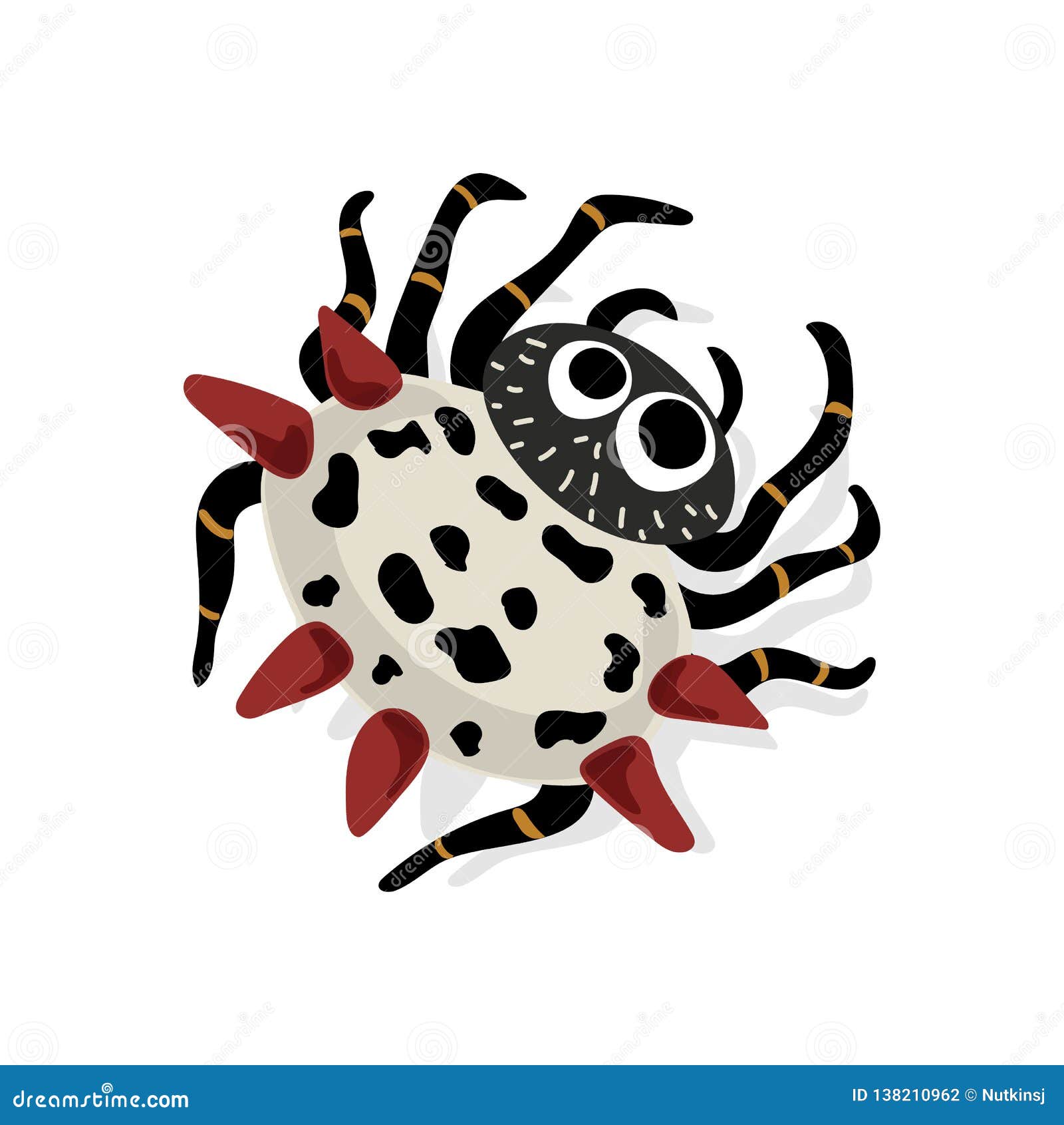 Star Spider Isolated stock vector. Illustration of strange - 138210962