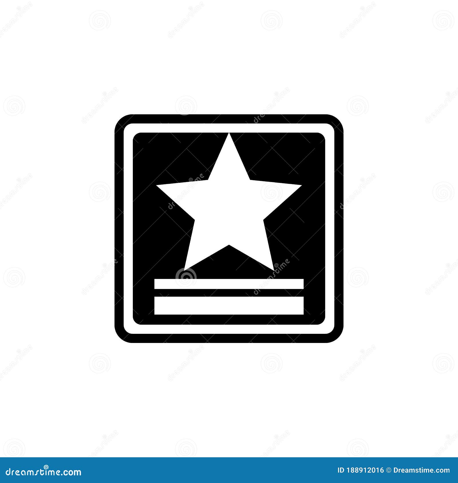 Star in a Square Icon. Element of Military for Mobile Concept and Web ...