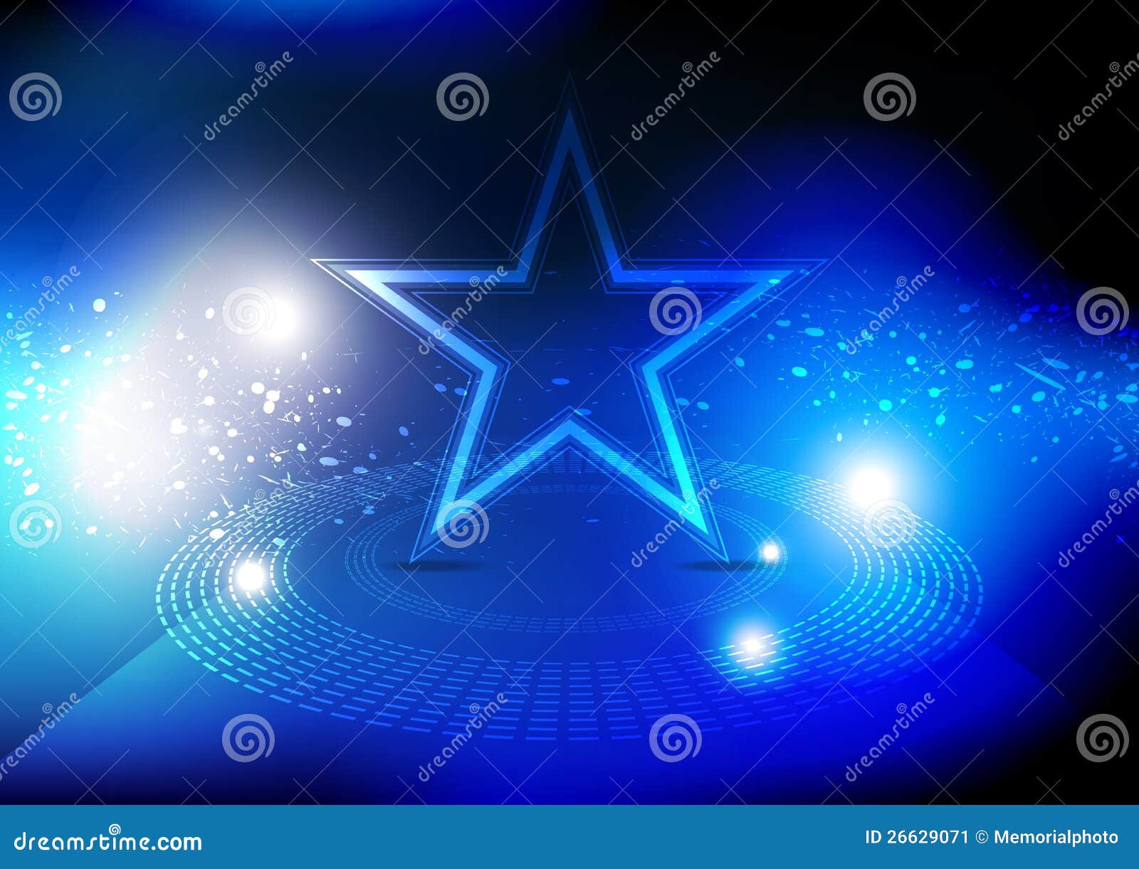 Star on stage stock vector. Illustration of effect, digital - 26629071