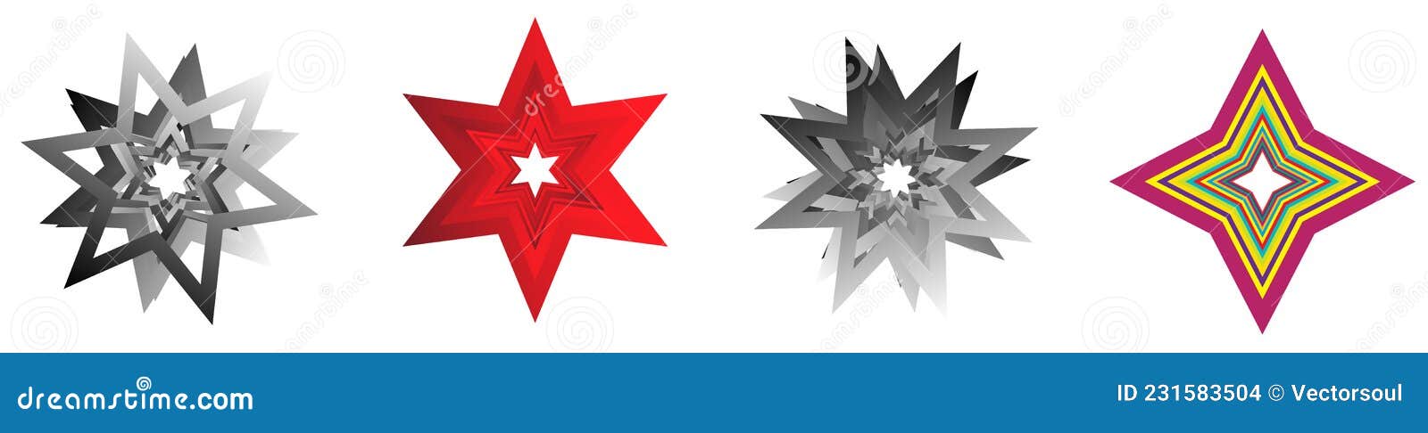 Star, Starlet Shape, Element Vector Stock Vector - Illustration of ...