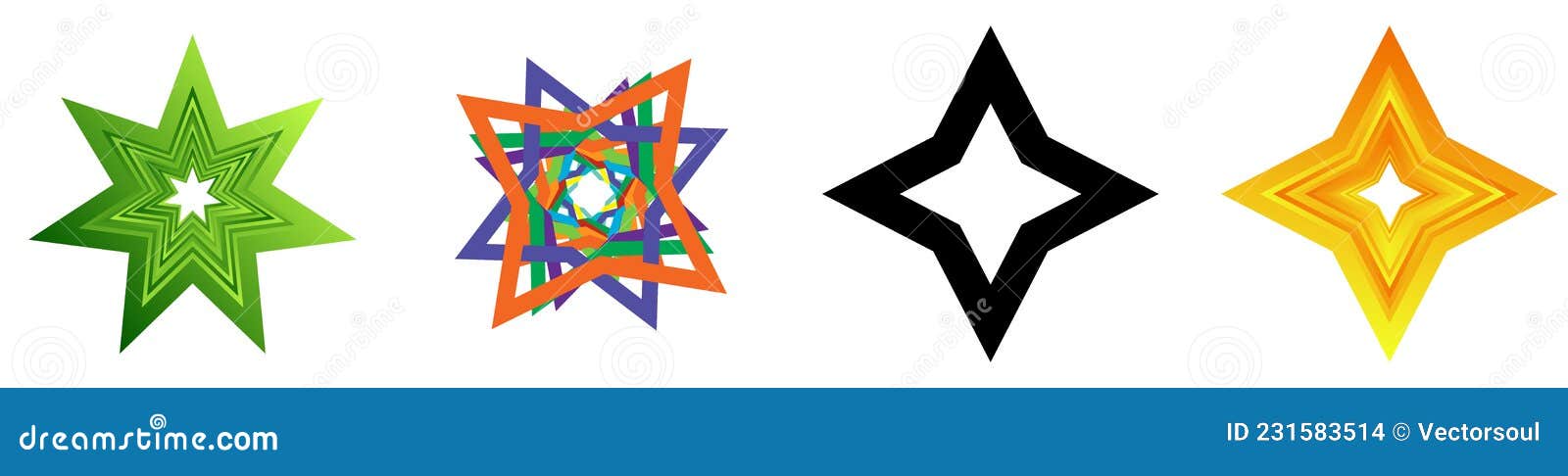 Star, Starlet Shape, Element Vector Stock Vector - Illustration of ...