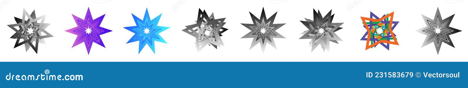 Star, Starlet Shape, Element Vector Stock Vector - Illustration of ...