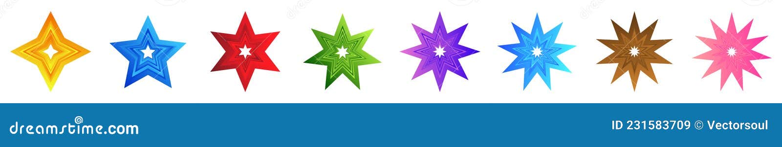 Star, Starlet Shape, Element Vector Stock Vector - Illustration of ...