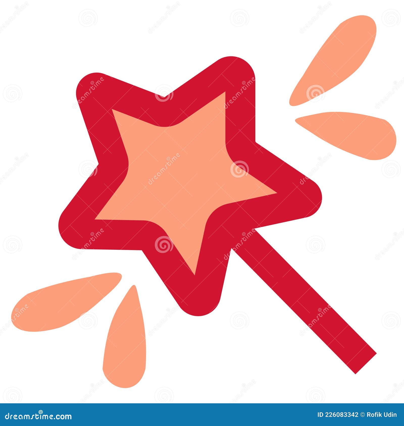 Star Stick Template Design with Cute Light Splashes Stock Vector ...