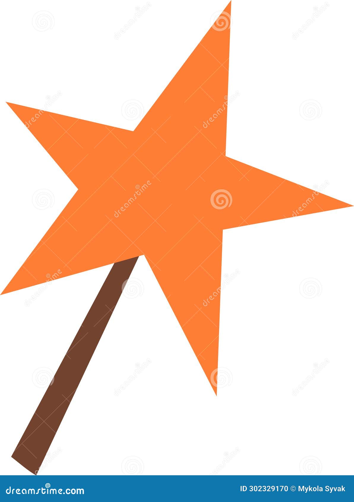 Star on Stick stock vector. Illustration of background - 302329170
