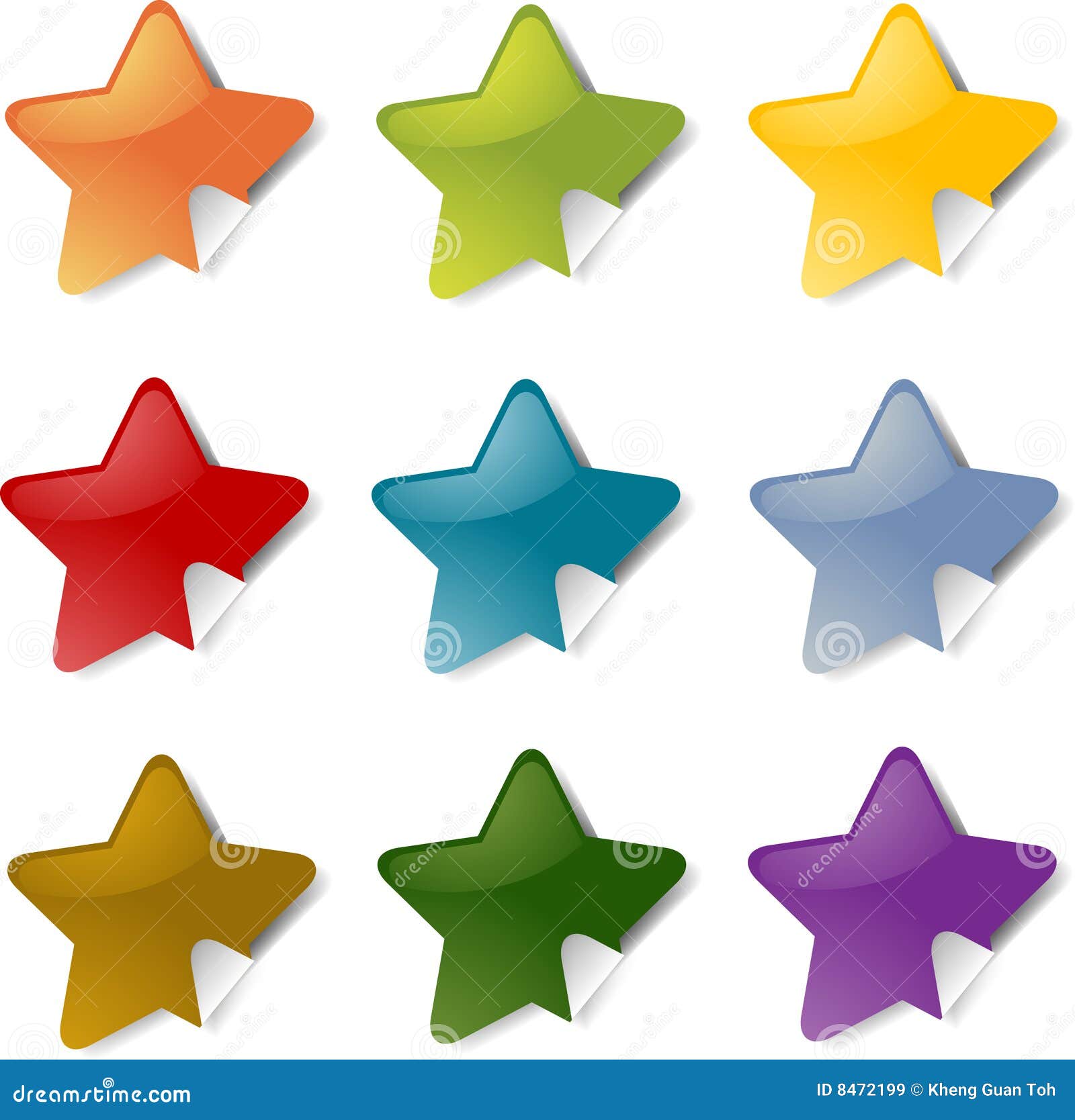Star stickers stock illustration. Illustration of blank - 8472199