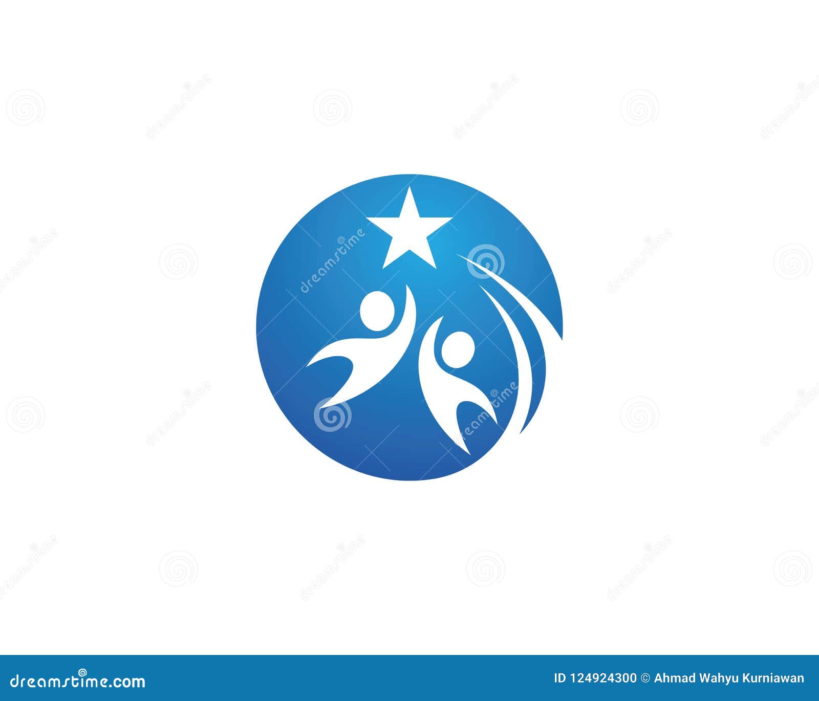 Star success logo vector stock vector. Illustration of support - 124924300