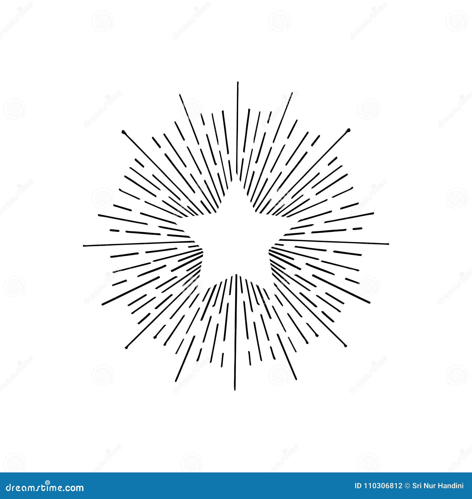 Star in Sun rays shape stock vector. Illustration of abstract - 110306812