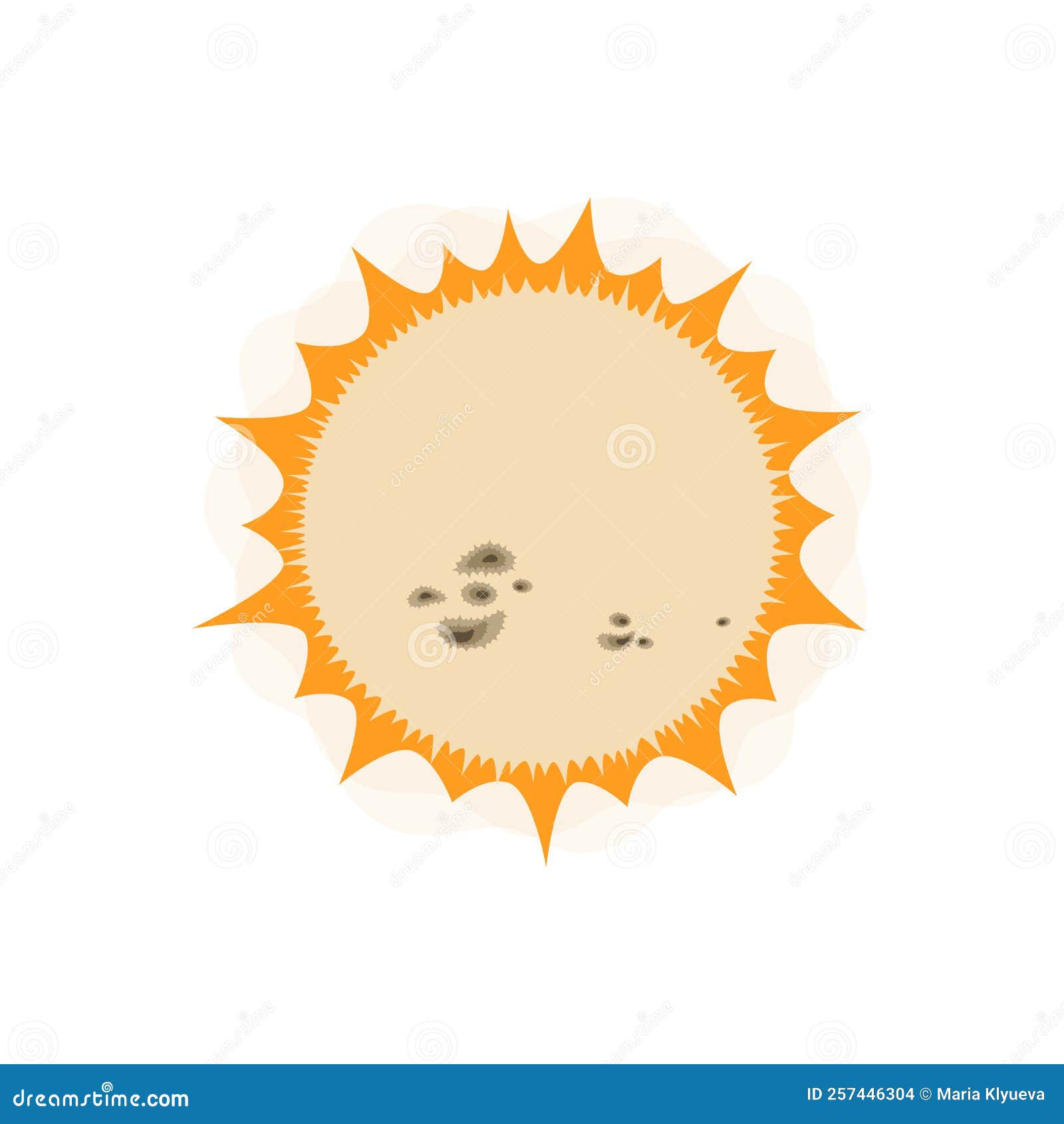 Star Sun with Spots. 2d Flat Isolated Vector Stock Vector ...