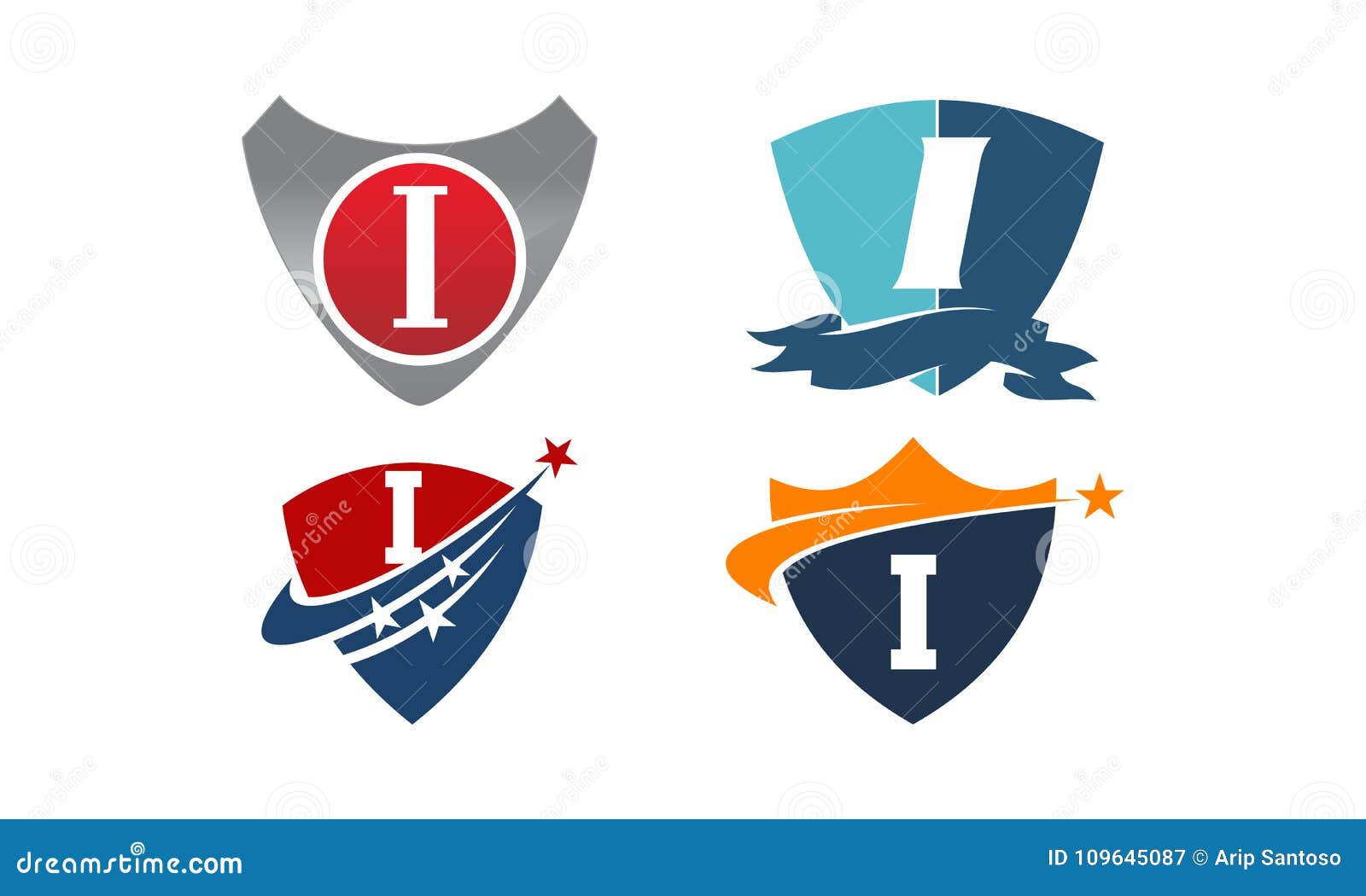 Star Swoosh I Template Set stock vector. Illustration of corporate ...