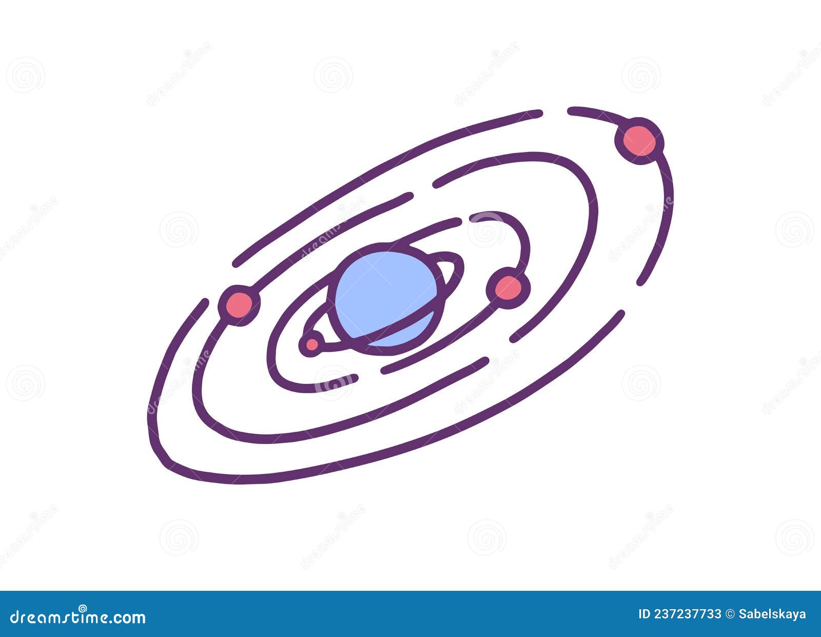 Star System with Planets Orbiting Around Blue Supergiant Star, Tiny ...