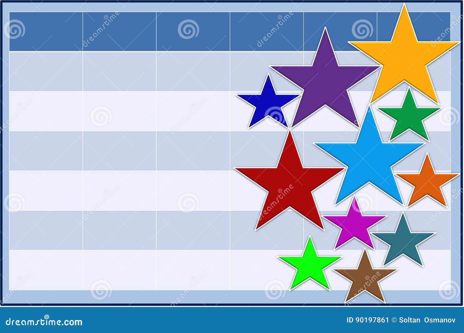 Star table stock illustration. Illustration of nanotechnology - 90197861