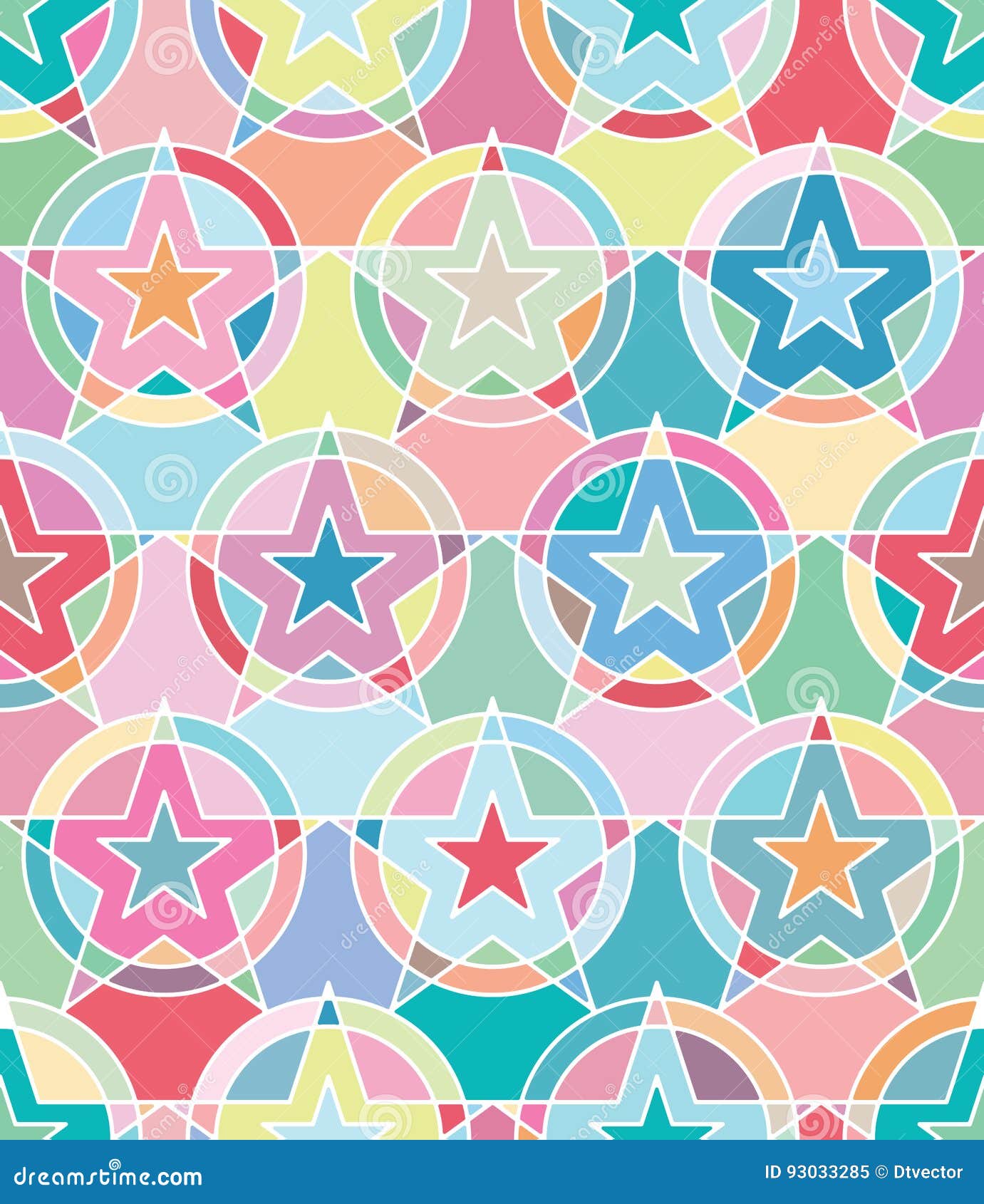 Star Target Pastel White Seamless Pattern Stock Vector - Illustration ...