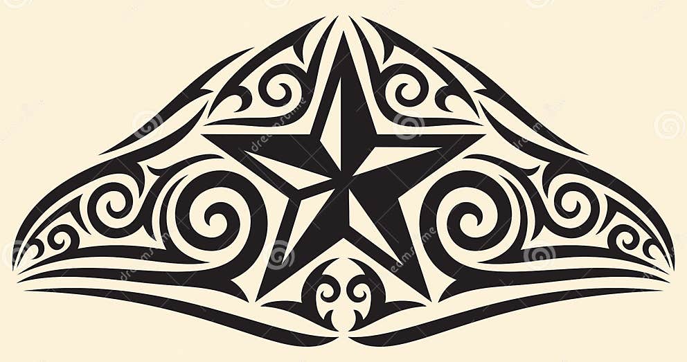 Star tattoo stock vector. Illustration of ornament, badge - 28943980