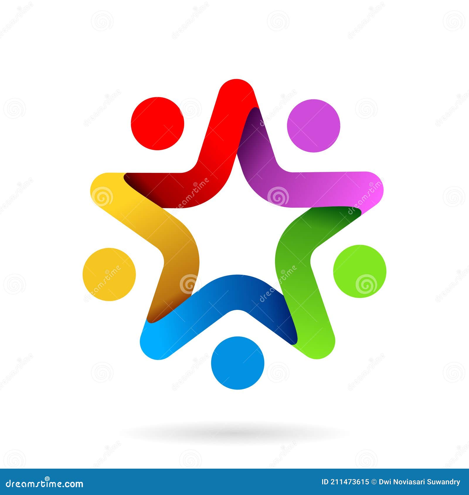 Star Team Work Symbol, Star Team Work Logo Stock Vector - Illustration ...
