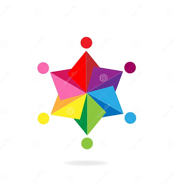 Star Teamwork People Vector Stock Vector - Illustration of group ...