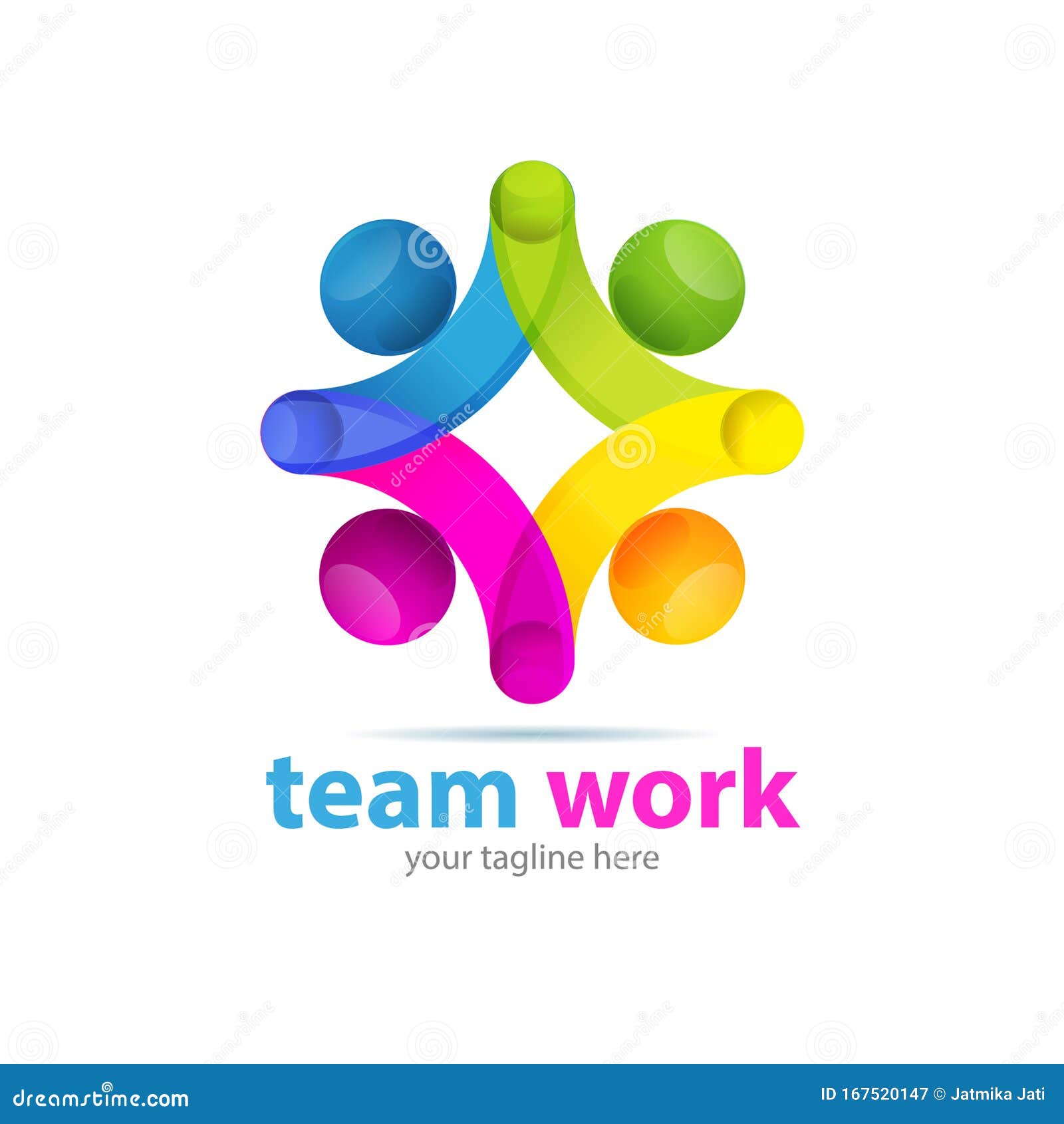 Star teamwork symbol stock vector. Illustration of community - 167520147