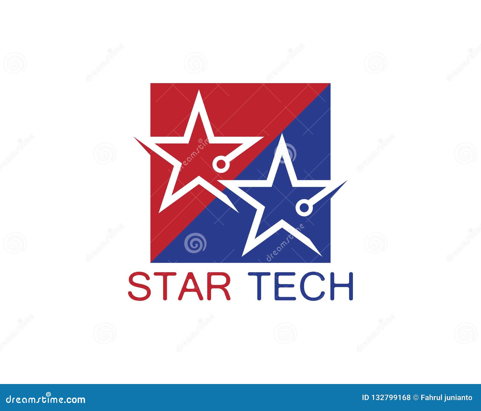 Star Tech Icon Logo Template Stock Vector - Illustration of idea, happy ...