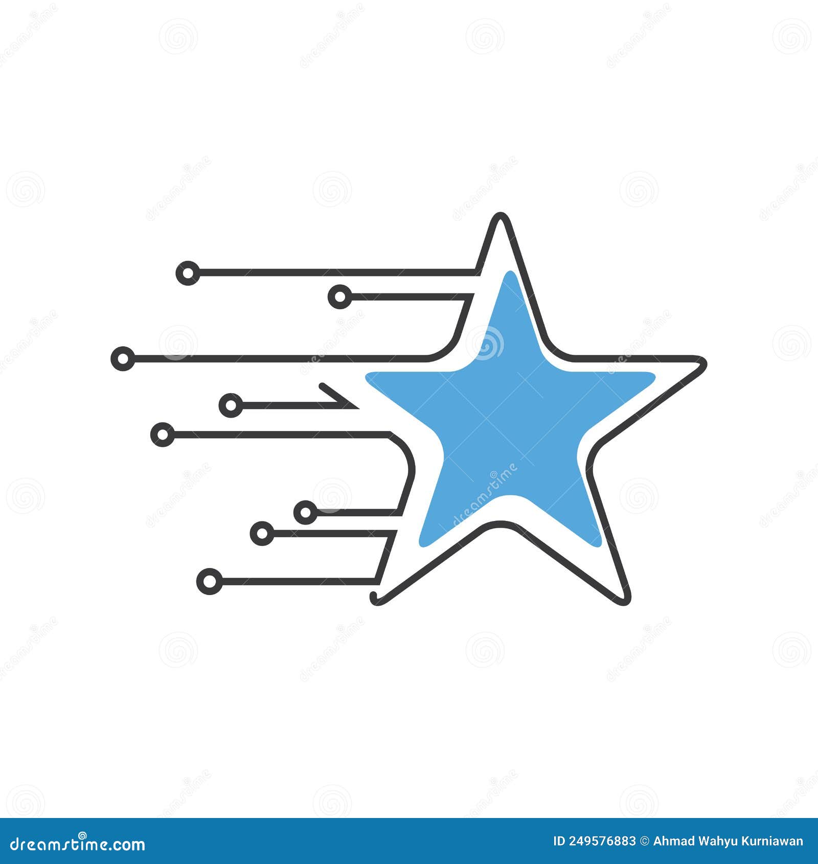 Star Tech stock vector. Illustration of circuit, electric - 249576883