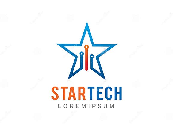 Star Technology Logo Symbol or Icon Template Stock Vector ...