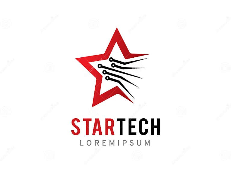 Star Technology Logo Symbol or Icon Template Stock Vector ...