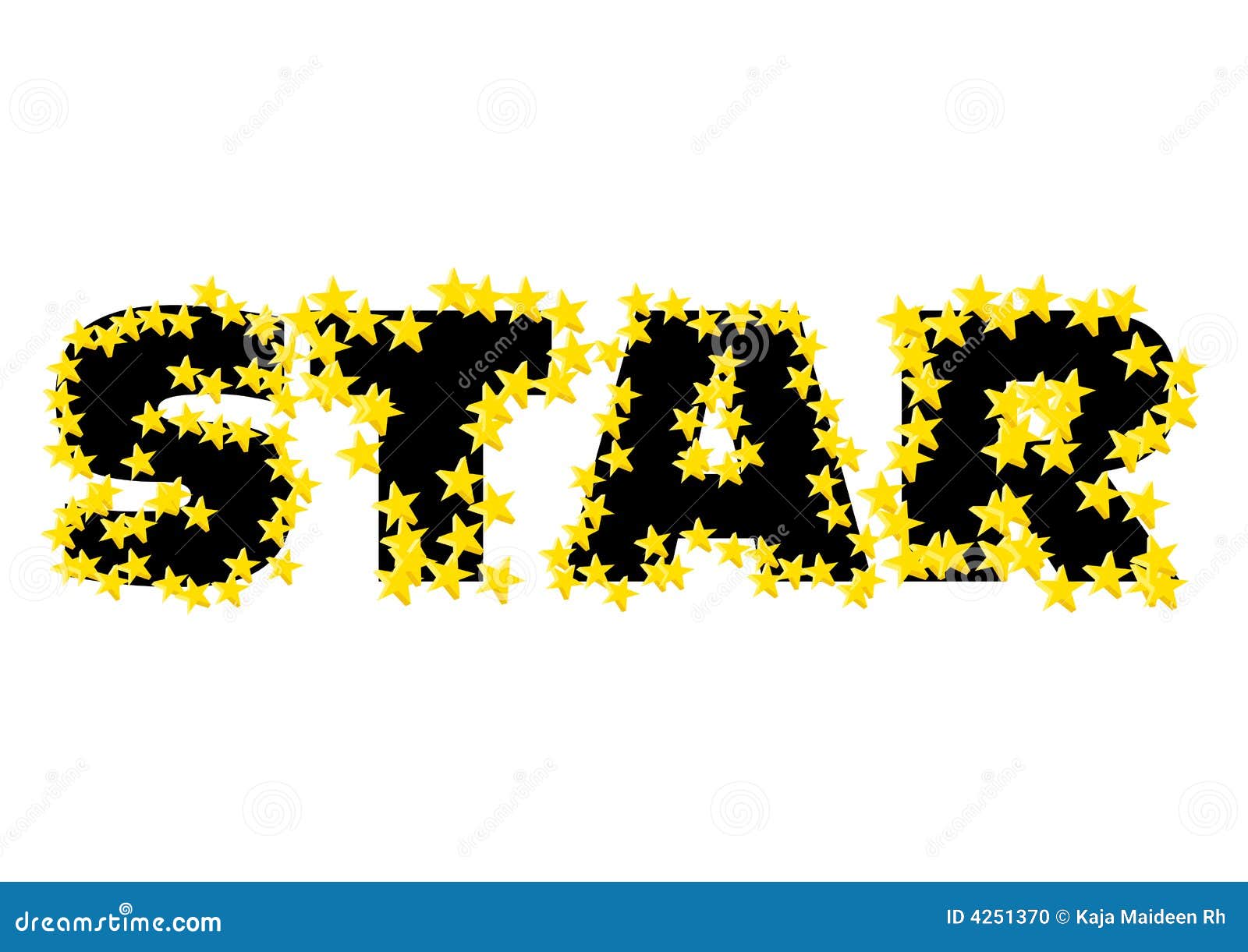 Star text stock illustration. Illustration of black, decorative - 4251370