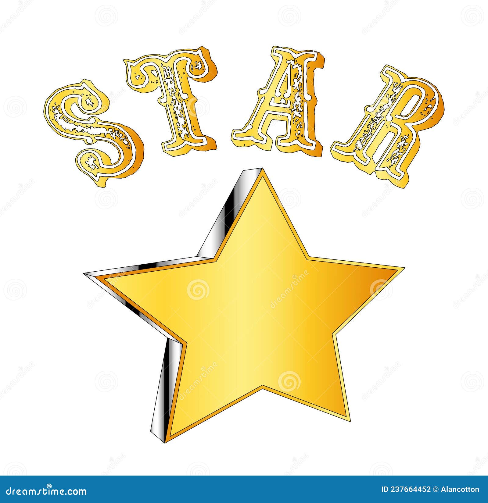 Star Text on White stock vector. Illustration of star - 237664452