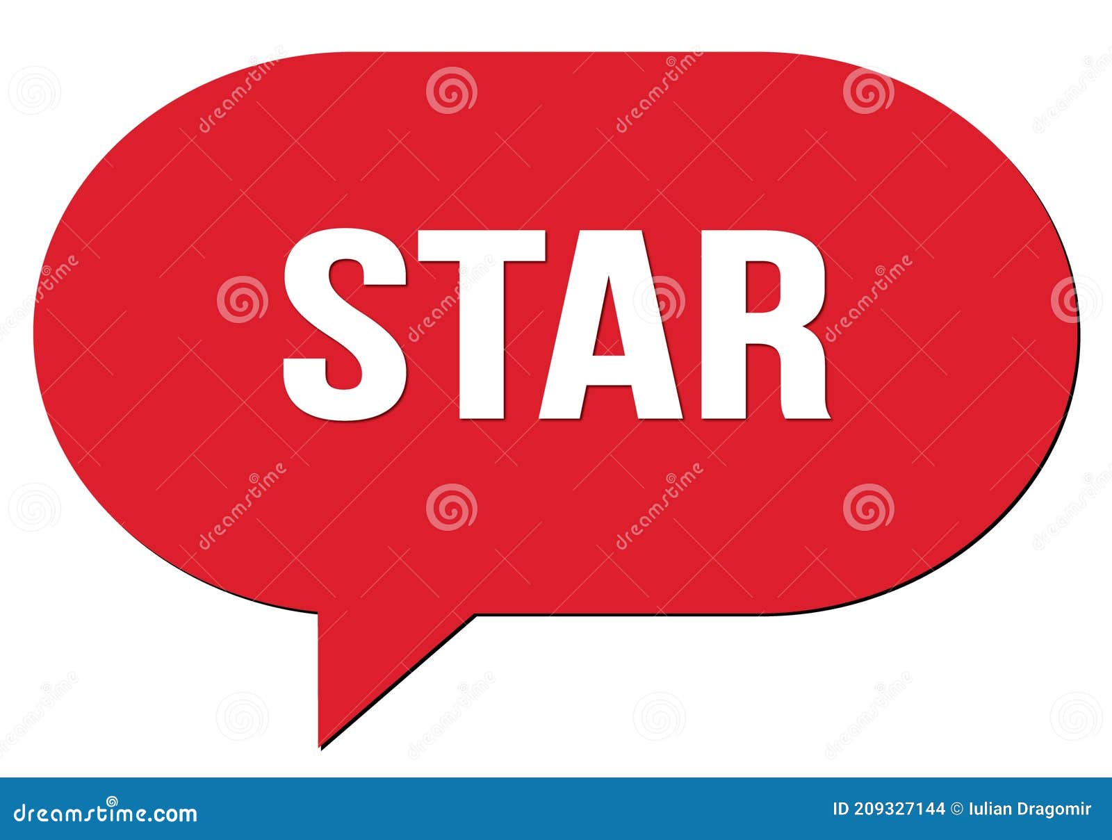 STAR Text Written in a Red Speech Bubble Stock Illustration ...