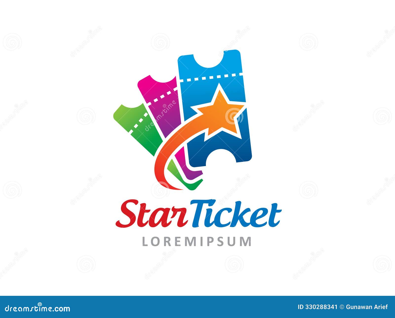 Star Ticket Logo Symbol or Icon Template Stock Vector - Illustration of ...