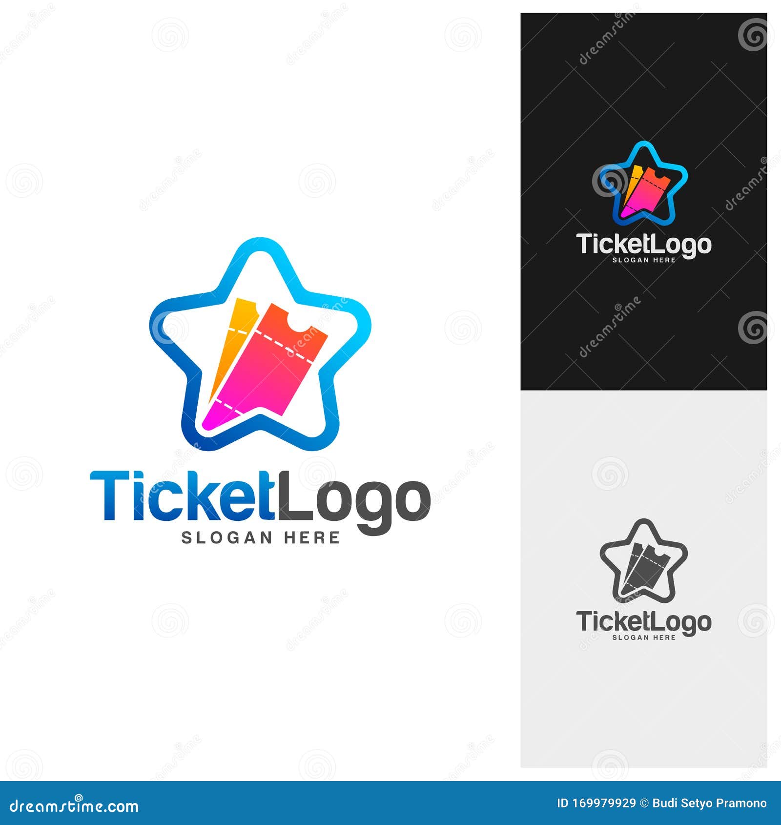 Star Ticket Logo Template Design Vector, Emblem, Creative Design, Icon ...