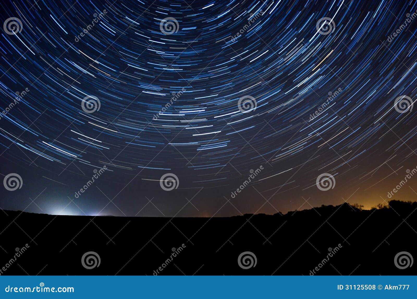 Star tracks stock photo. Image of north, star, horizon - 31125508