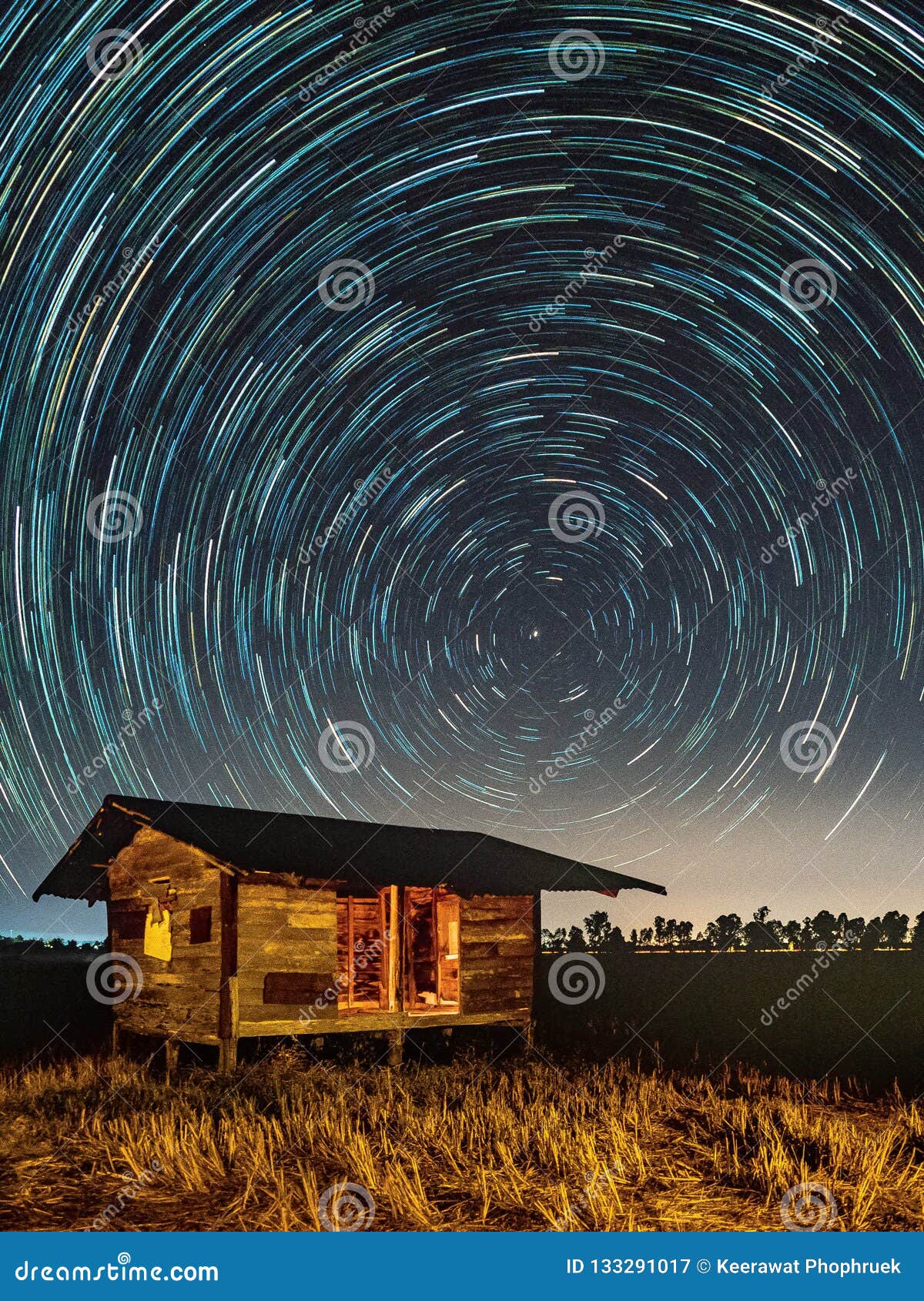 Star trail at the fields stock image. Image of rust - 133291017