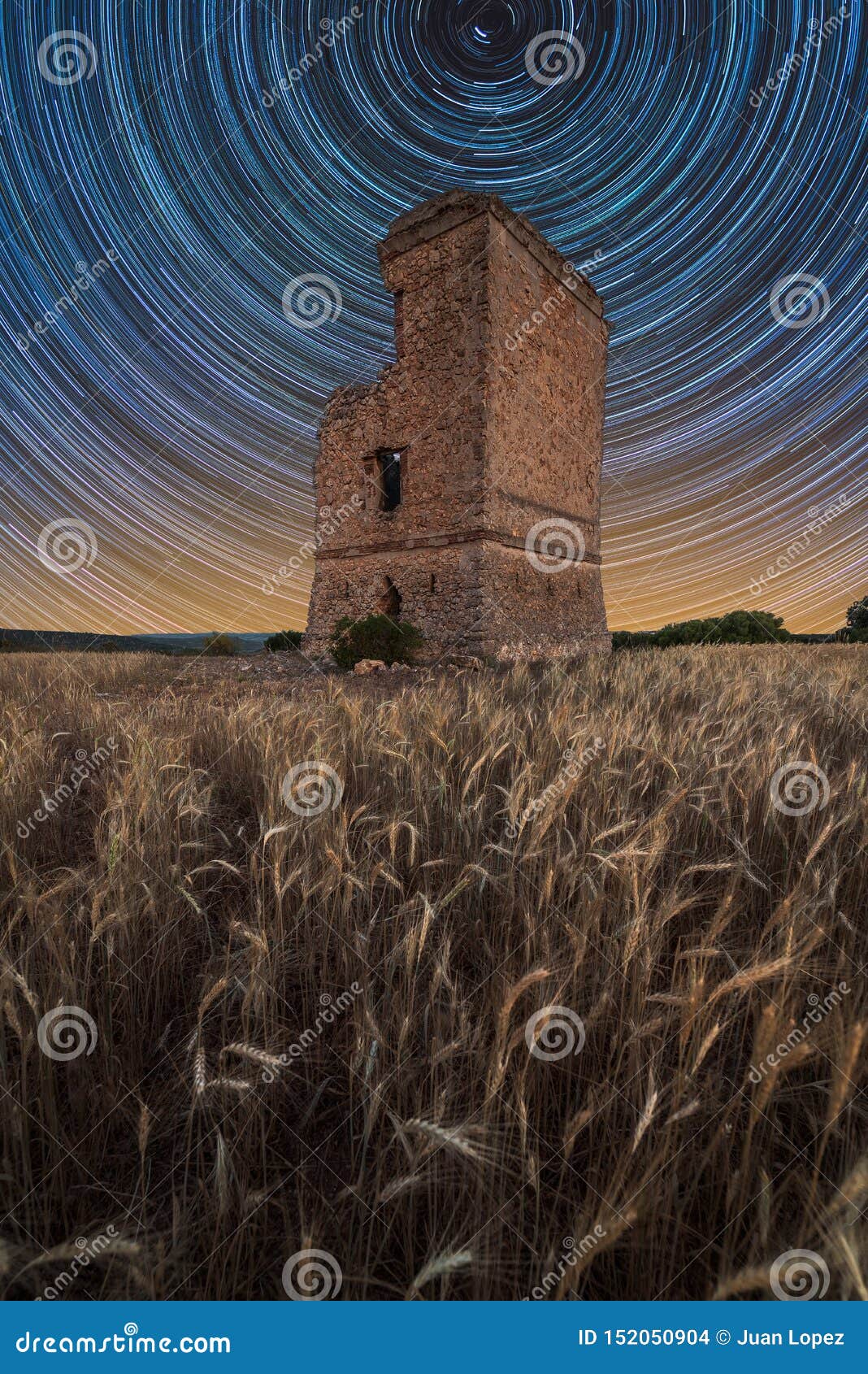 Star Trail Over an Old Castle Stock Photo - Image of astronomy ...
