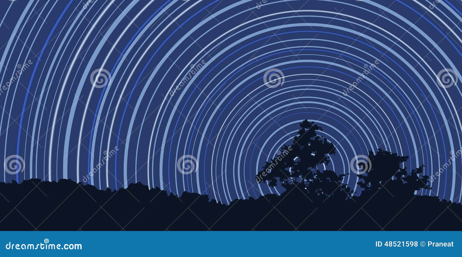 Star trails stock vector. Illustration of nature, trails - 48521598