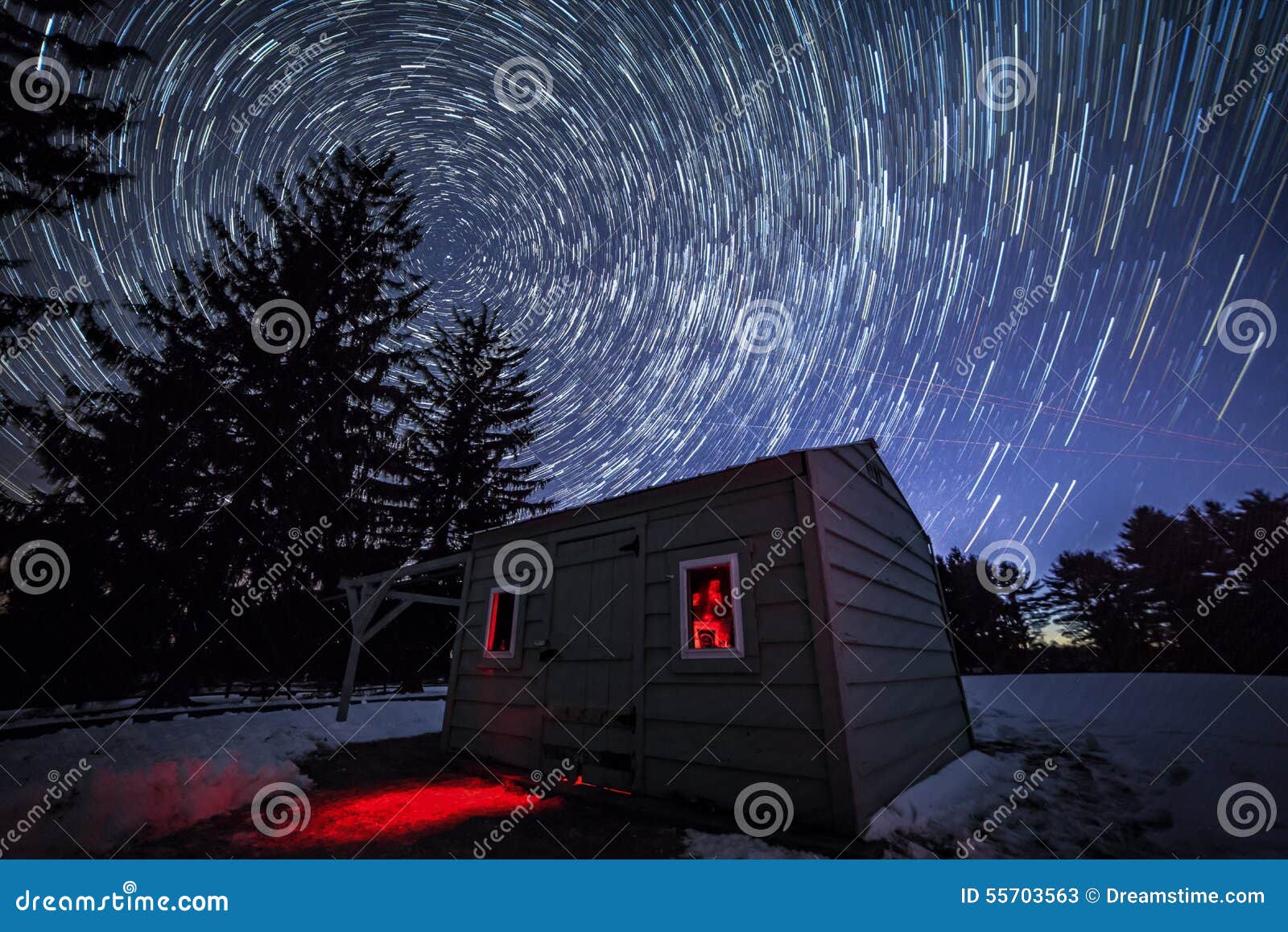Star Trails Over Observatory Stock Image - Image of circle, star: 55703563