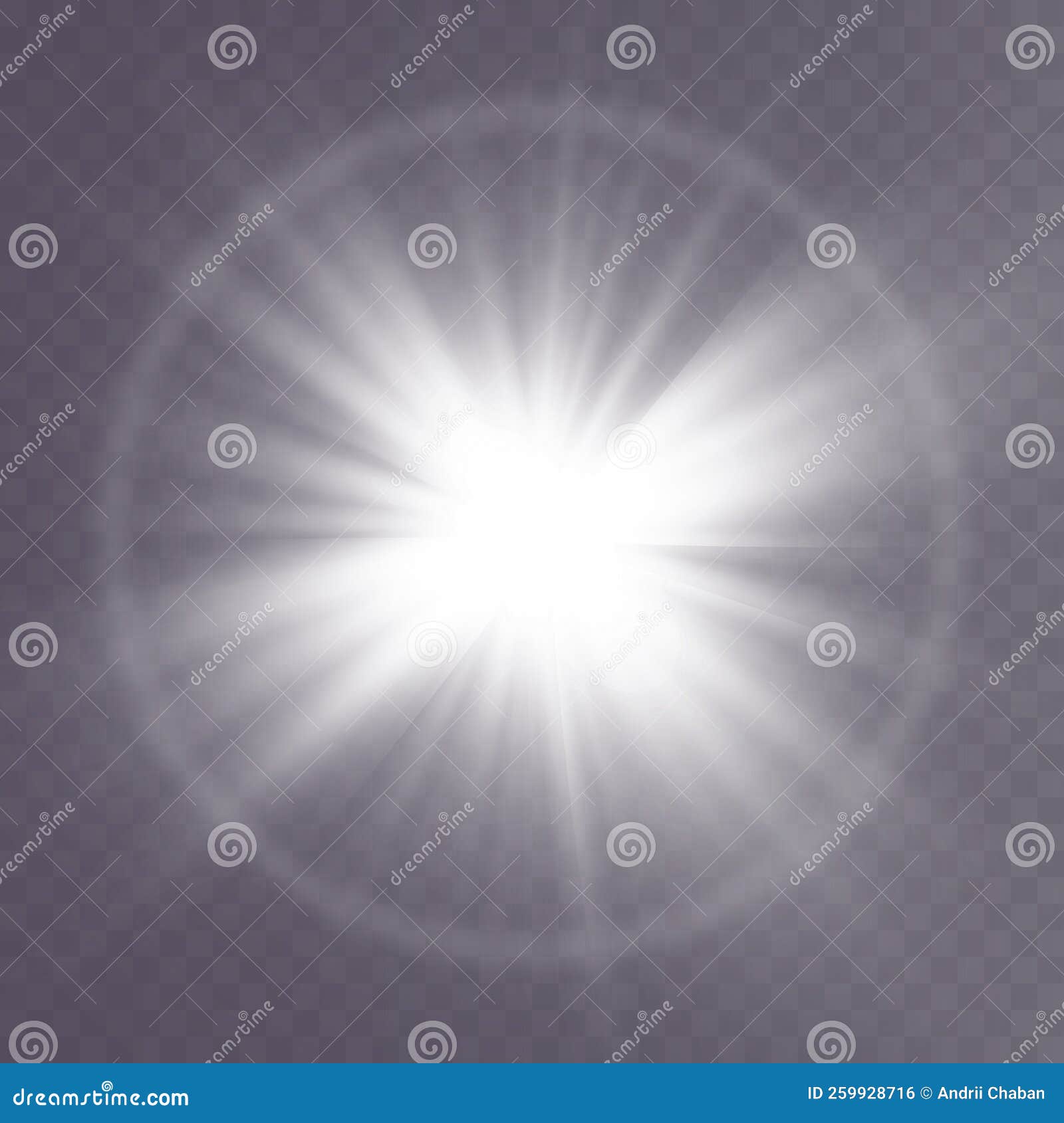 Star, on a Transparent Background, the Effect of Glow and Rays of Light ...