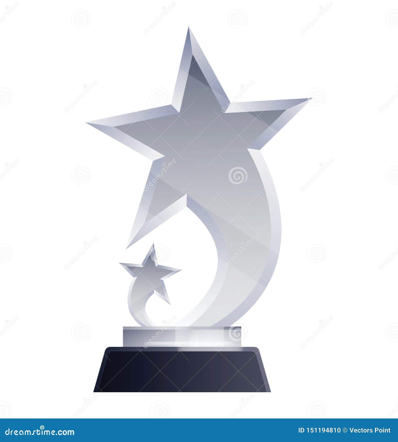 Star Transparent Trophy stock illustration. Illustration of achievement ...