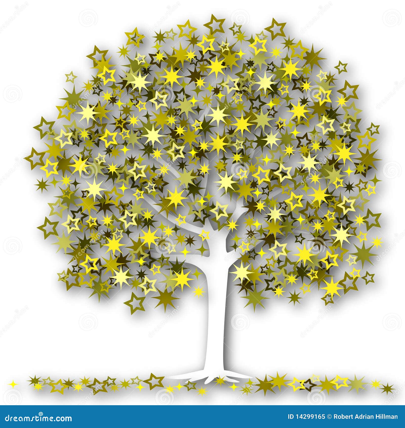 Star tree stock illustration. Illustration of plant, glitter - 14299165