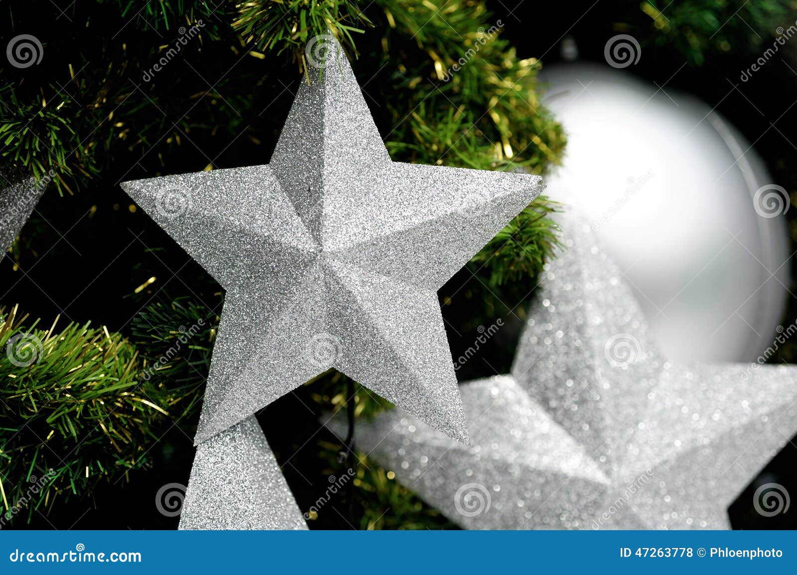 Star on tree stock photo. Image of christmas, religious - 47263778