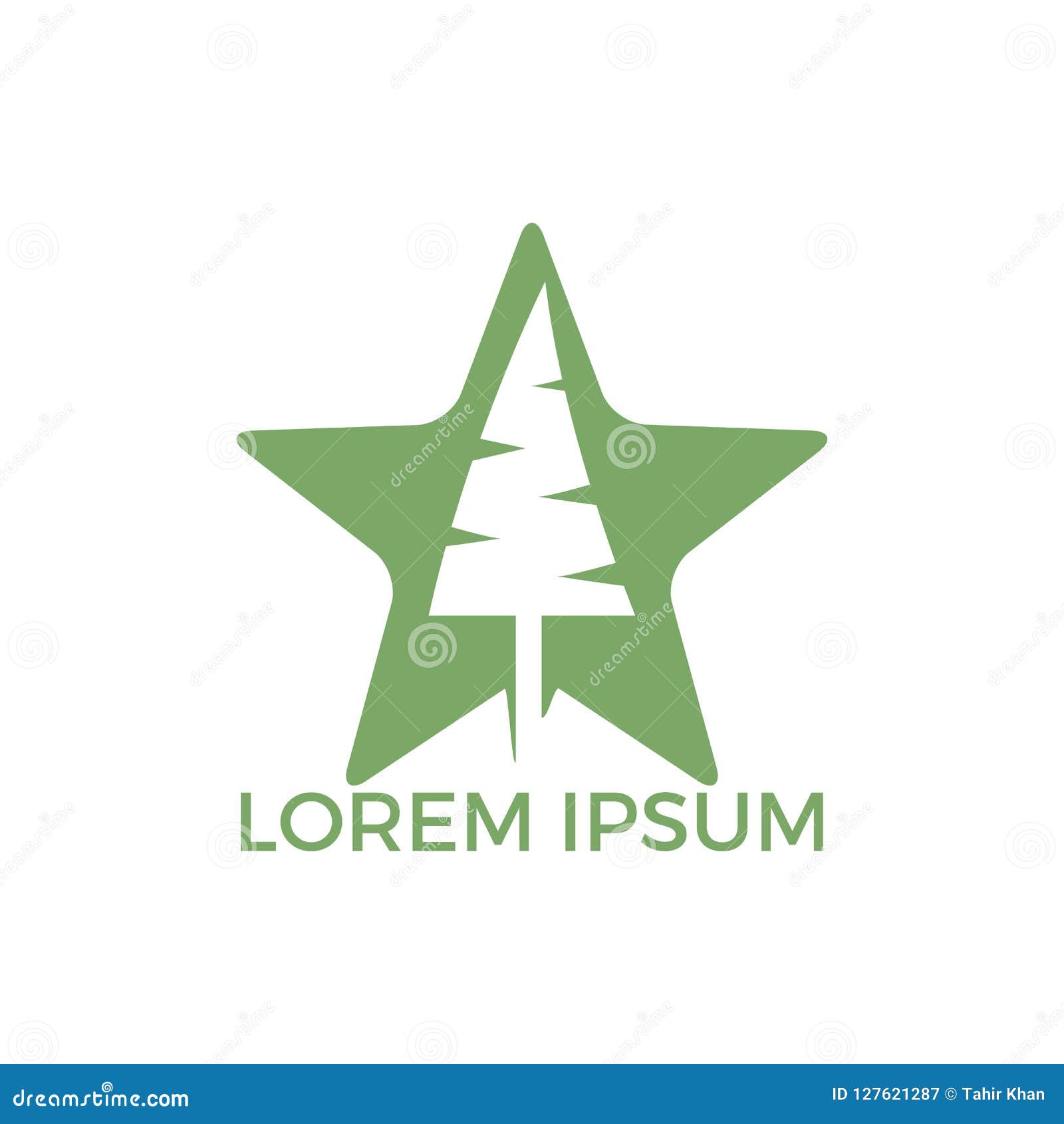 Star tree logo design. stock illustration. Illustration of friendship ...