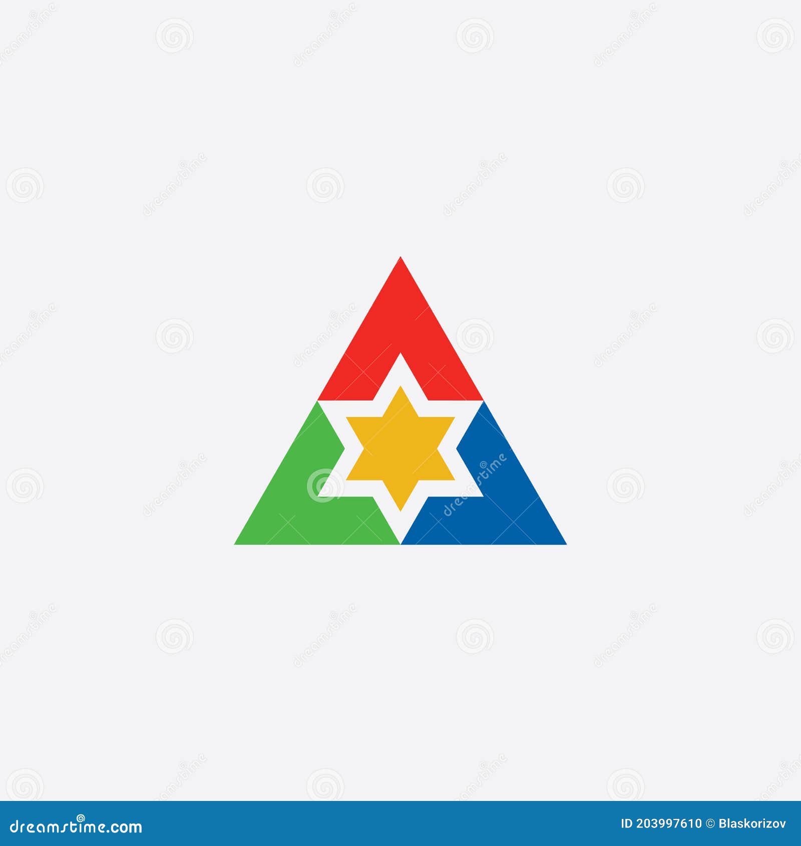 Star in Triangle Vector Logo Symbol Icon Element Stock Vector ...