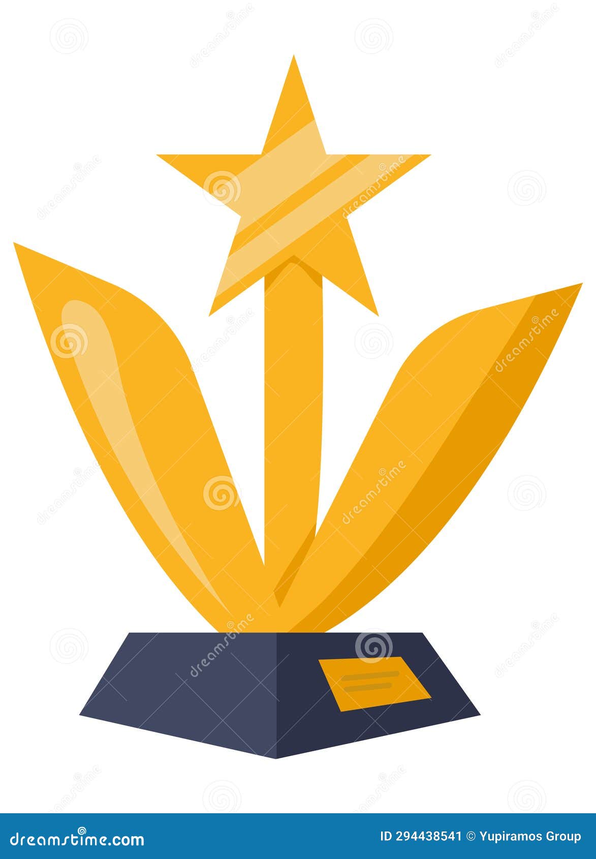 Star trophy golden stock vector. Illustration of promotion - 294438541