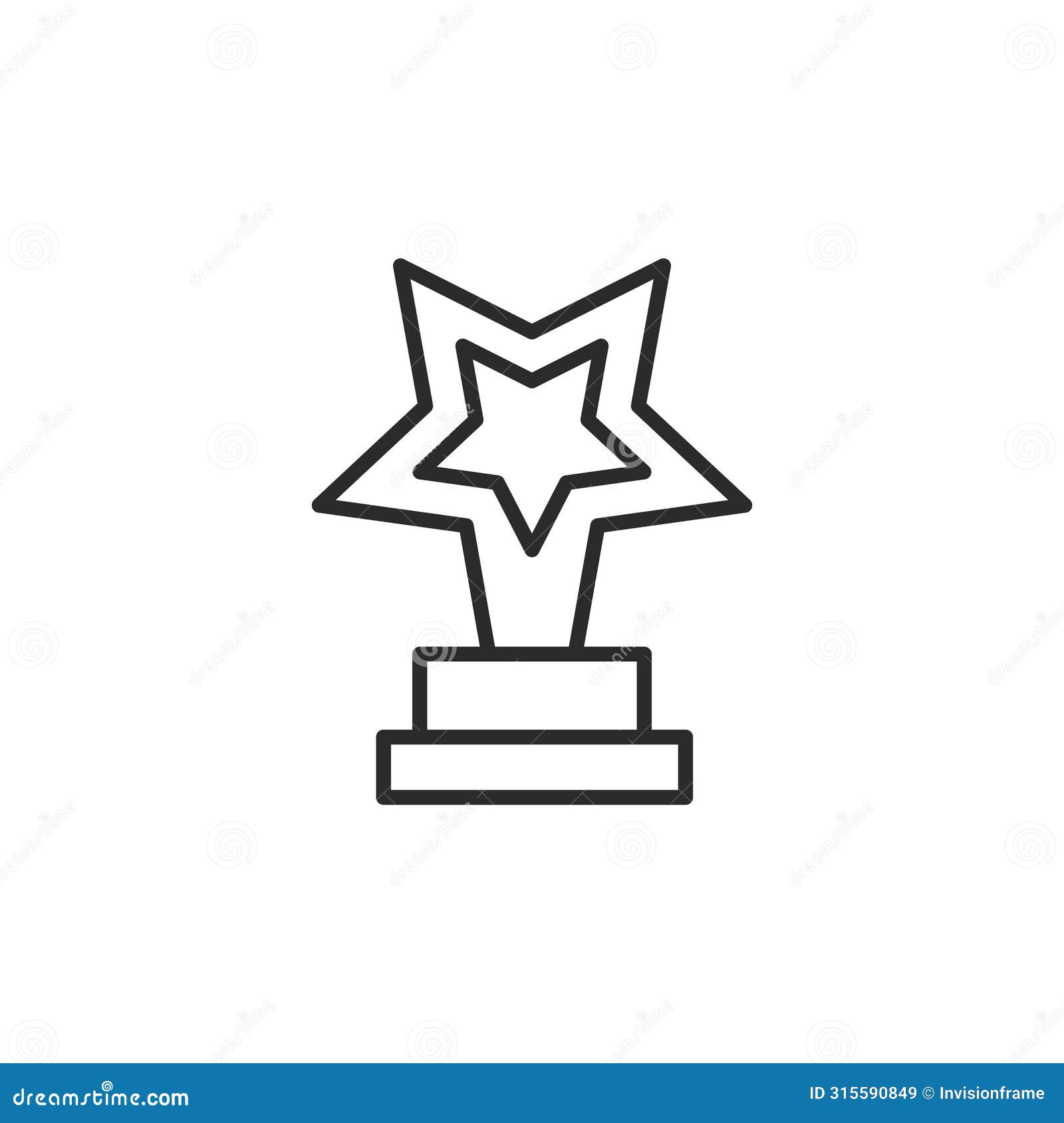 Star Trophy Icon stock illustration. Illustration of vector - 315590849