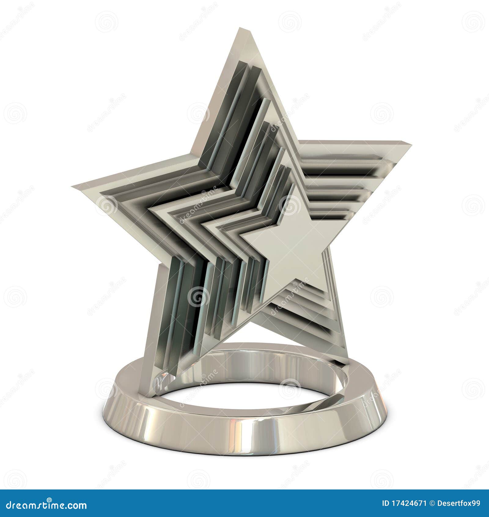 Star Trophy Over Browser Address Bar As Round Platform Pedestal. Stock ...