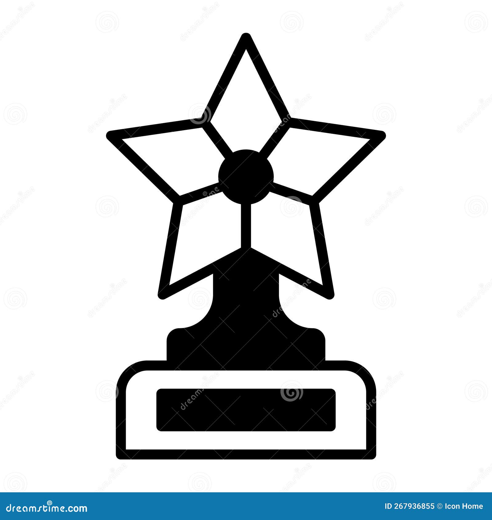 Star Trophy Vector Icon in Modern Design Style Stock Vector ...