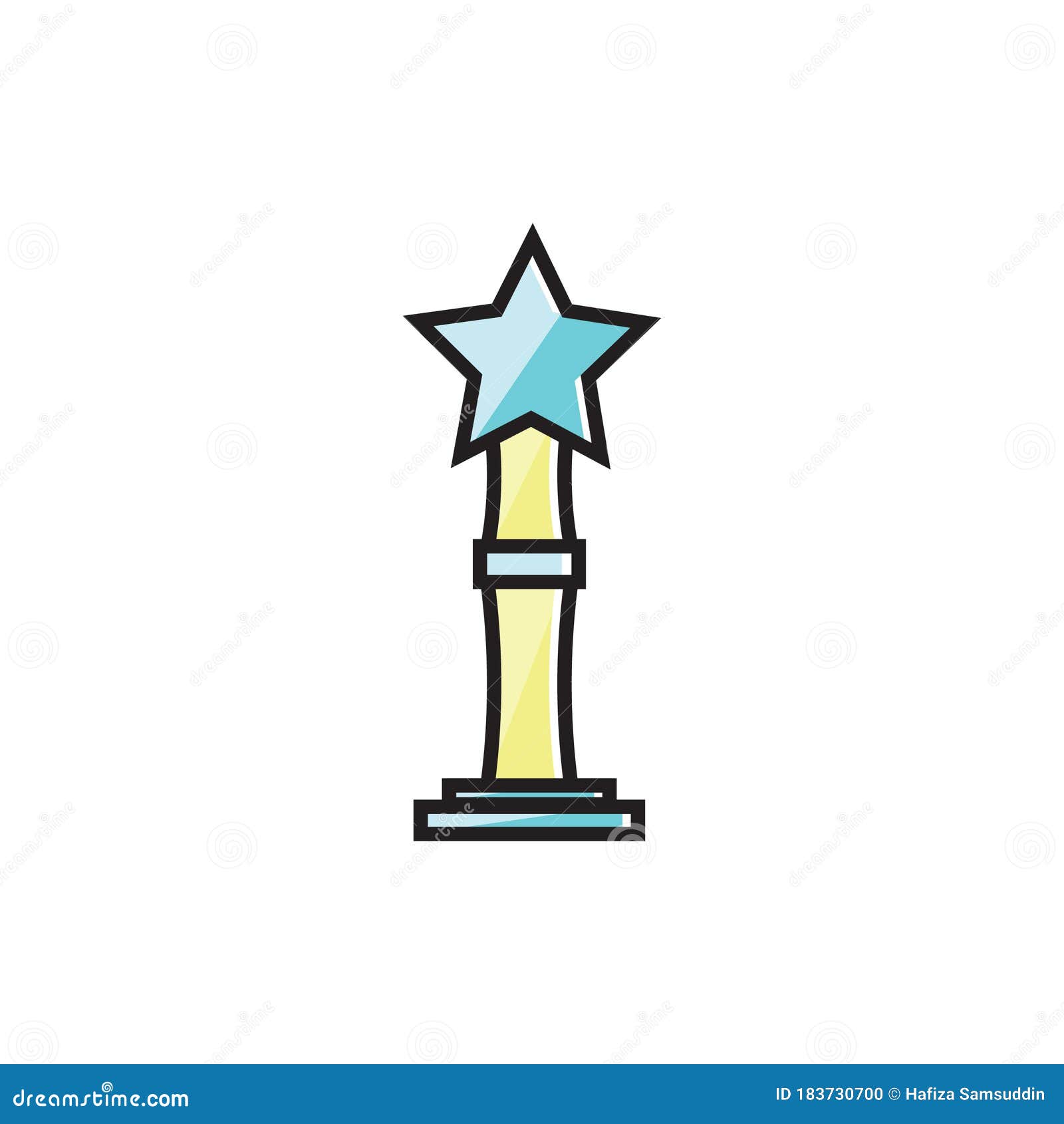 Star Trophy. Vector Illustration Decorative Background Design Stock ...